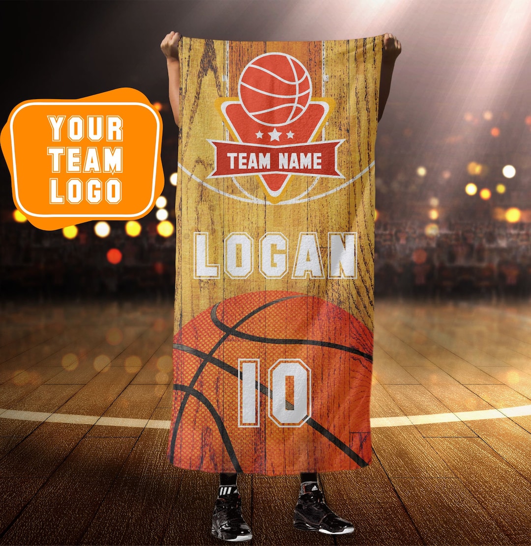 Basketball Team Towel, Personalized Logo Towels, Custom Basketball ...