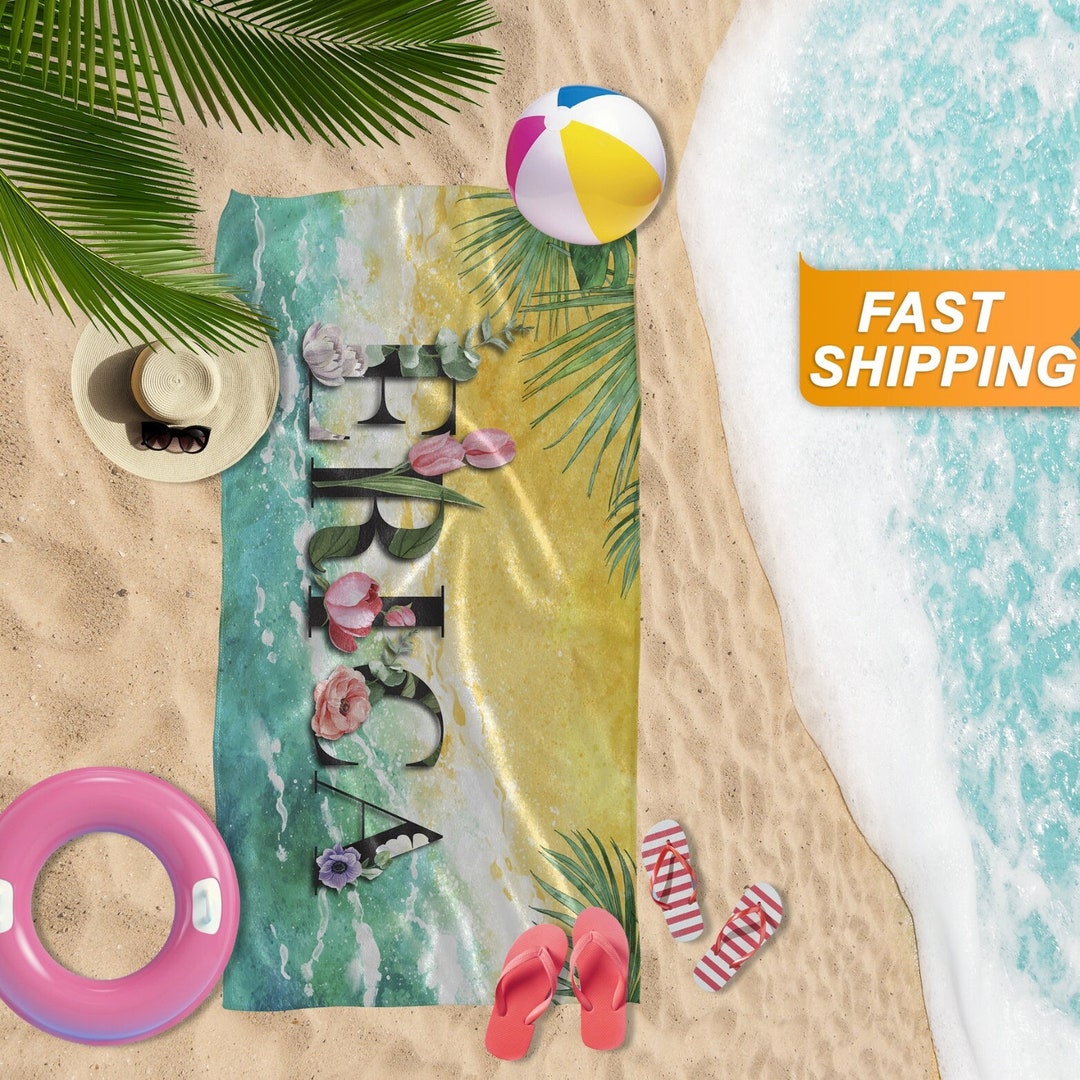 Personalized Beach Towel Custom Beach Towel With Your Name - Etsy