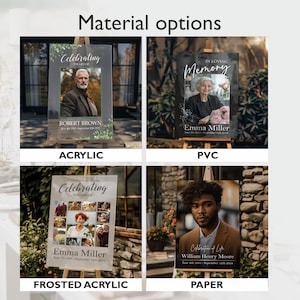 Funeral Memorial Printed Sign, in Loving Memory Editable Funeral Poster ...