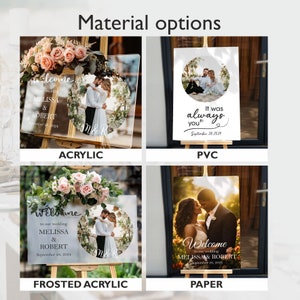 Custom Photo Wedding Welcome Sign: Acrylic, PVC, or Paper - Etsy