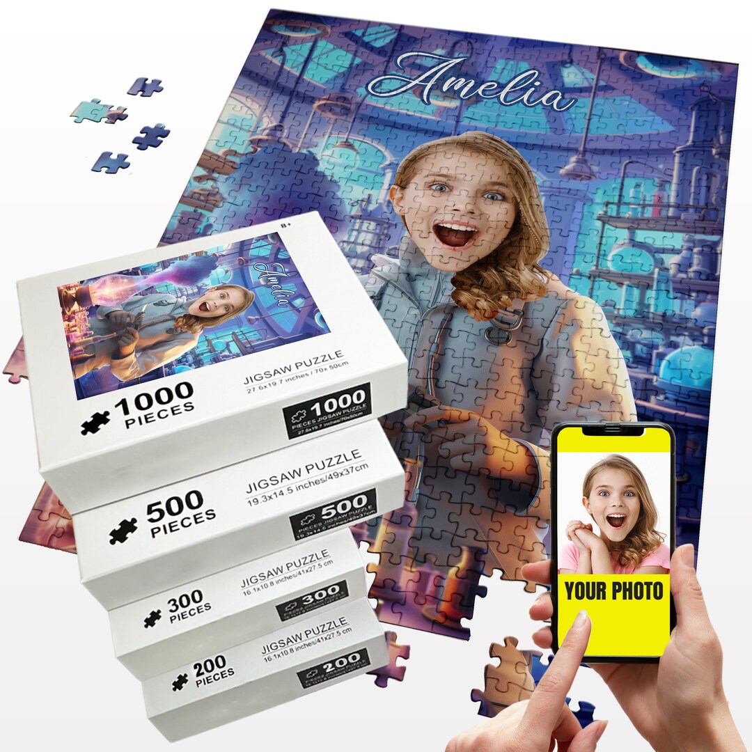 Jigsaw Puzzles 200 300 500 1000 Pieces, Girl Scientist Photo Custom ...