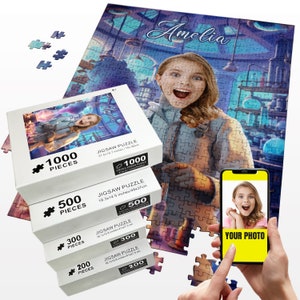 Jigsaw Puzzles 200 300 500 1000 Pieces, Girl Scientist Photo Custom ...