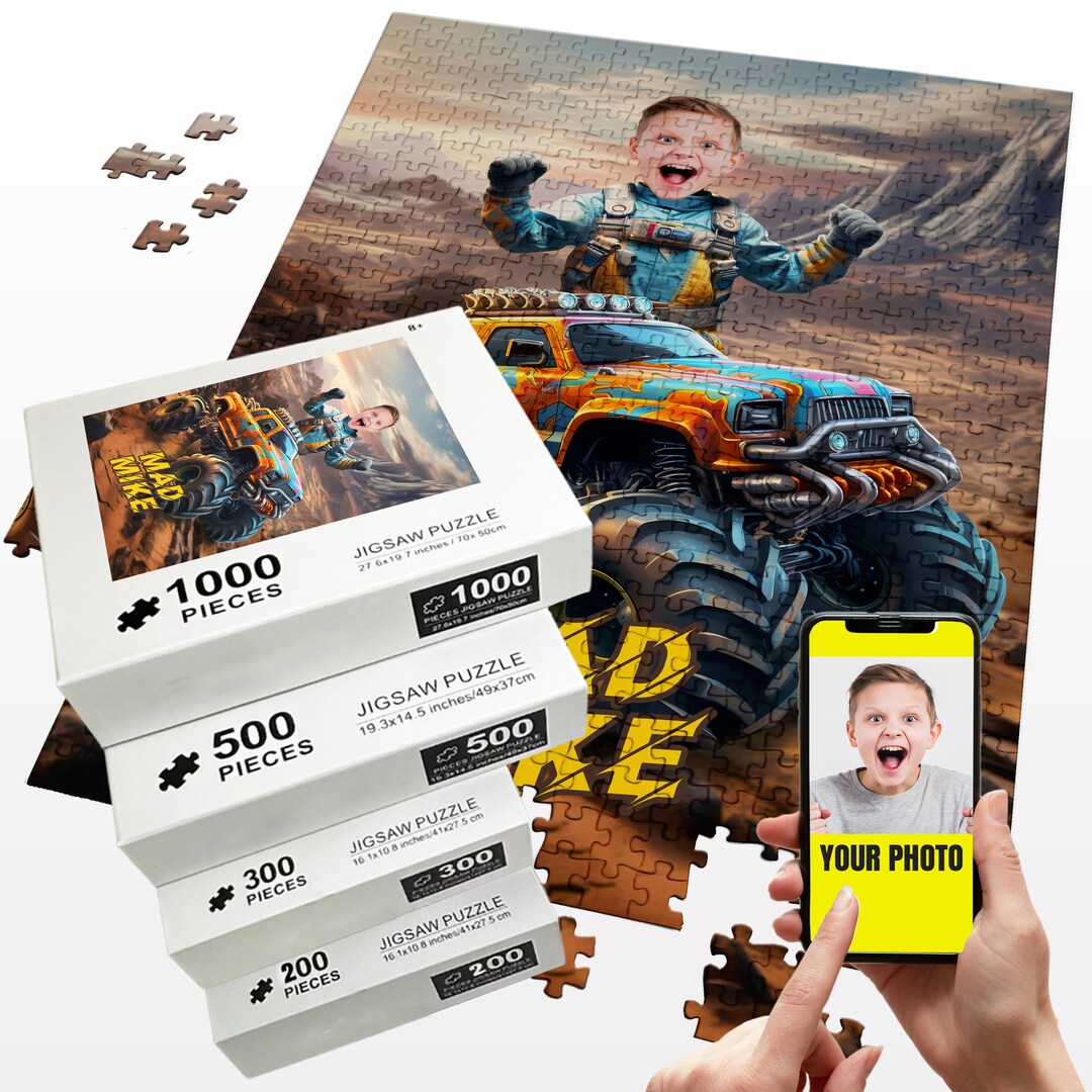 Monster Truck Custom Jigsaw Puzzles 1000 500 300 200 Pieces ...