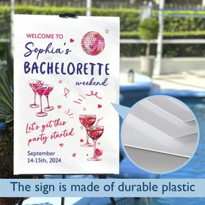 Bachelorette Party Welcome Sign, Bachelorette Weekend Decorations ...