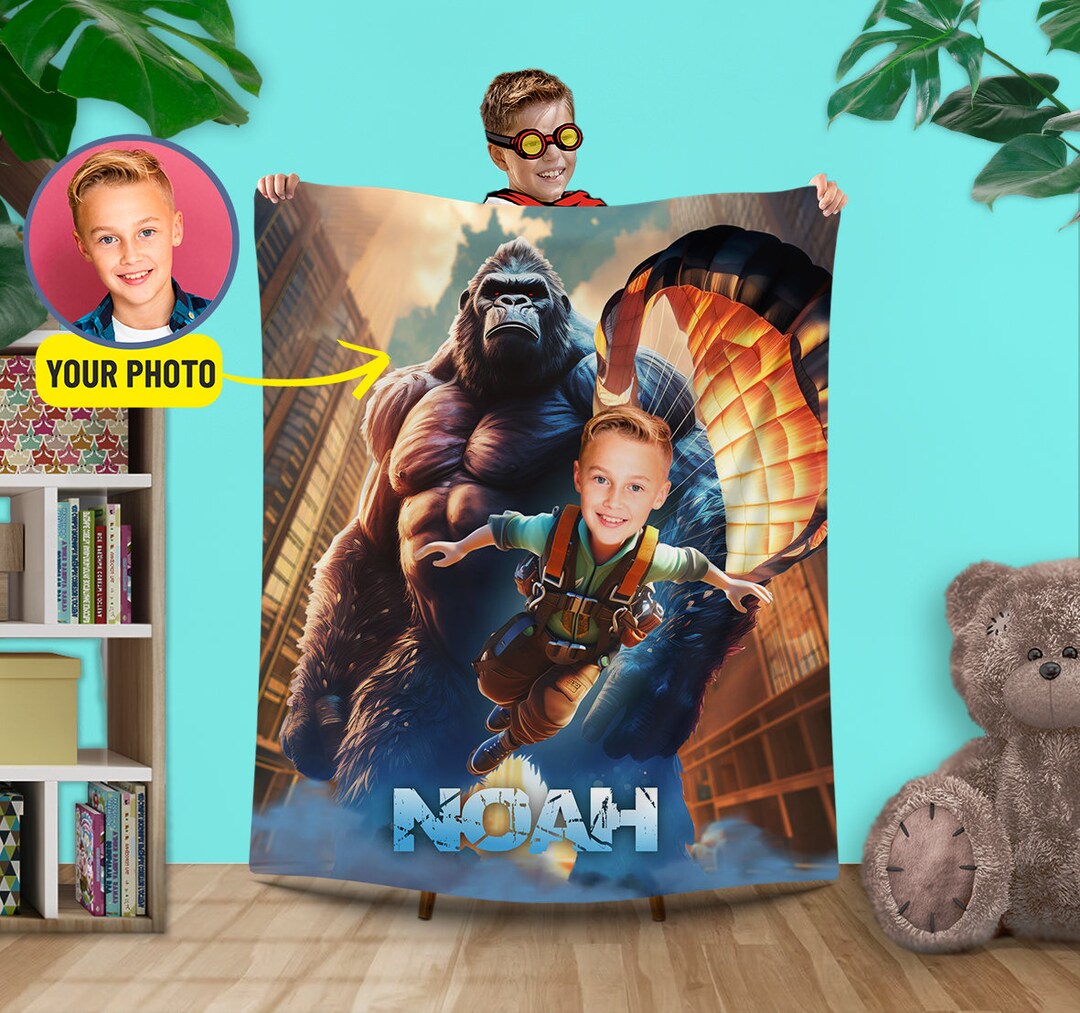 Custom Kid Face Boy Blanket, Gifts for Kids and Adults, Giant Monster ...