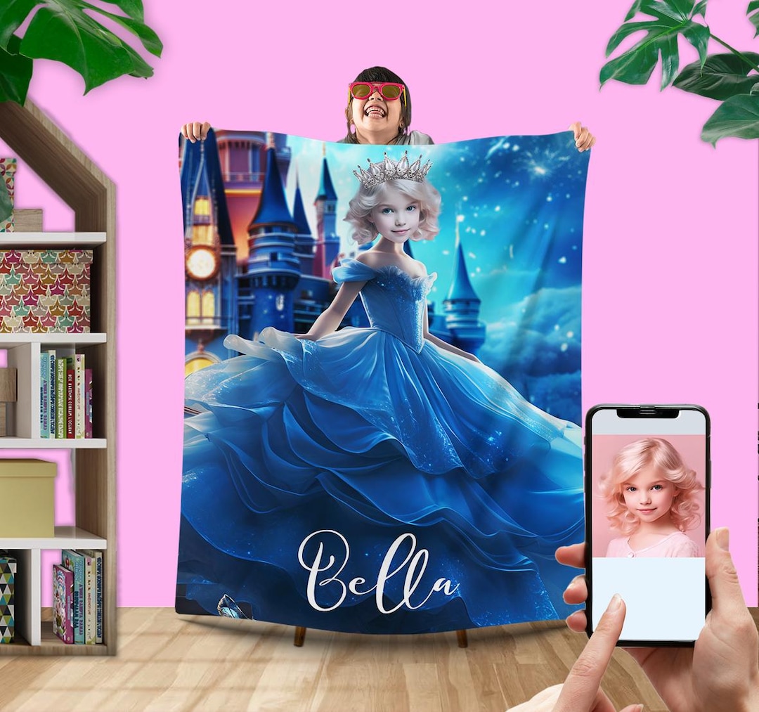 Custom Princess Photo Blanket: Personalized Minky or Sherpa Blanket - Etsy