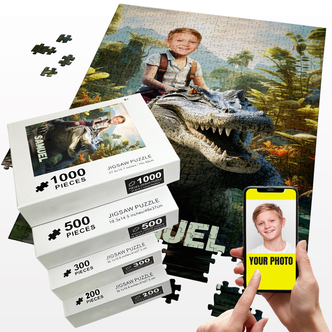 Crocodile Lover Puzzle for Gift, Custom Jigsaw Puzzles From Photos ...