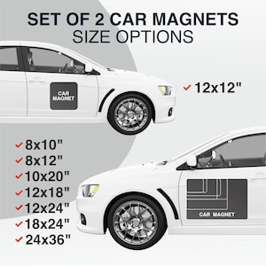 Custom Car Magnet Set: Personalized Business Logo Decal (set of 2) - Etsy