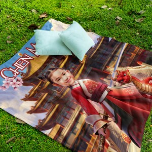 Fairy Tale Princess Blanket, Kids Custom Blanket Girl Gifts, Blanket ...
