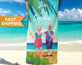 Class of 2024 Graduation Beach Towel, Custom Beach Towels Custom Graduation Gift for Him Her ...