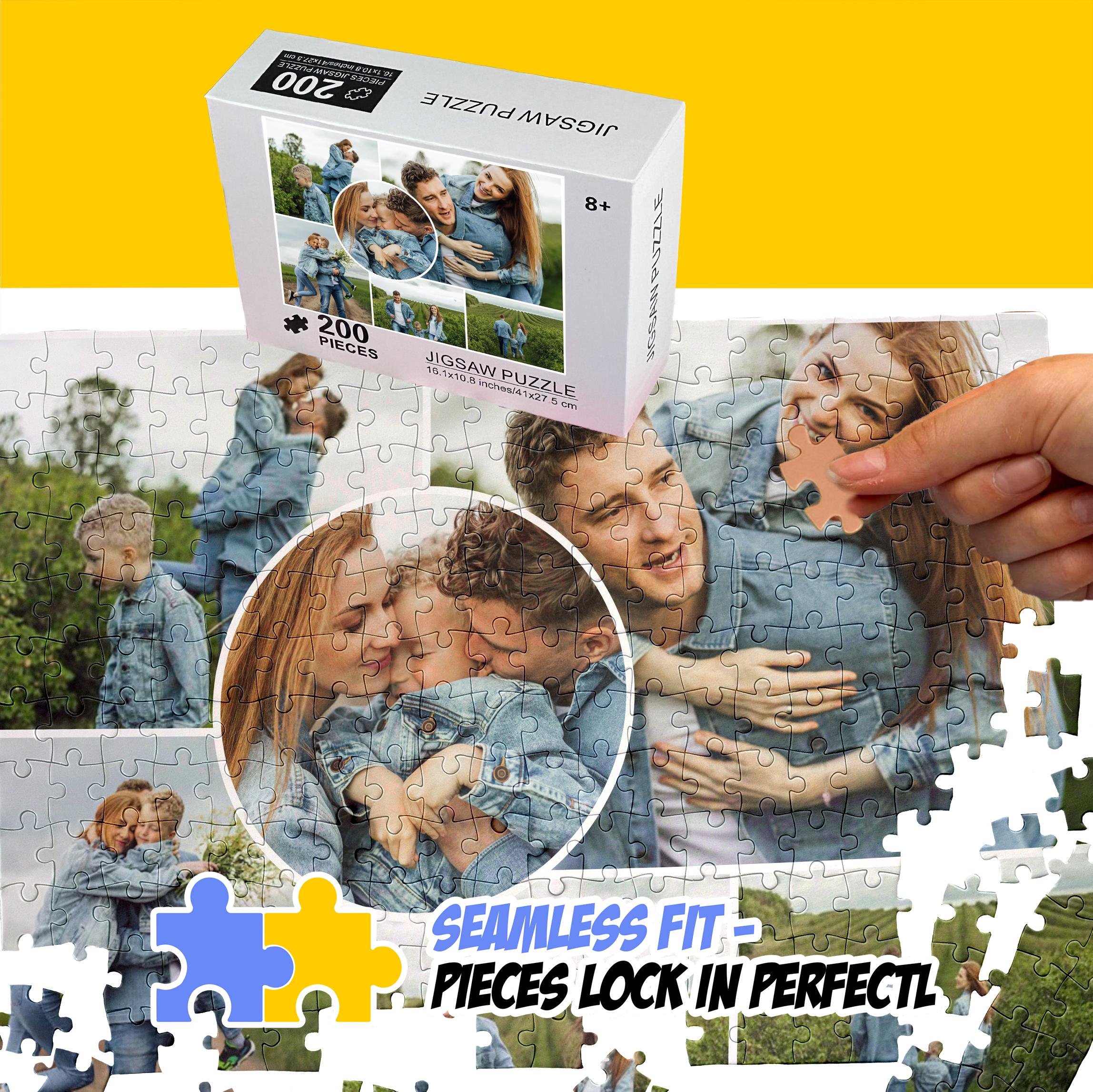 Photo Collage Puzzle, Personalized Anniversary Gift, Custom Picture ...