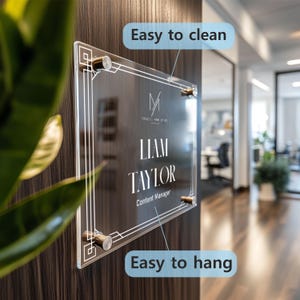 Personalized Acrylic Name Plate: Office Door Sign, Business Signage - Etsy