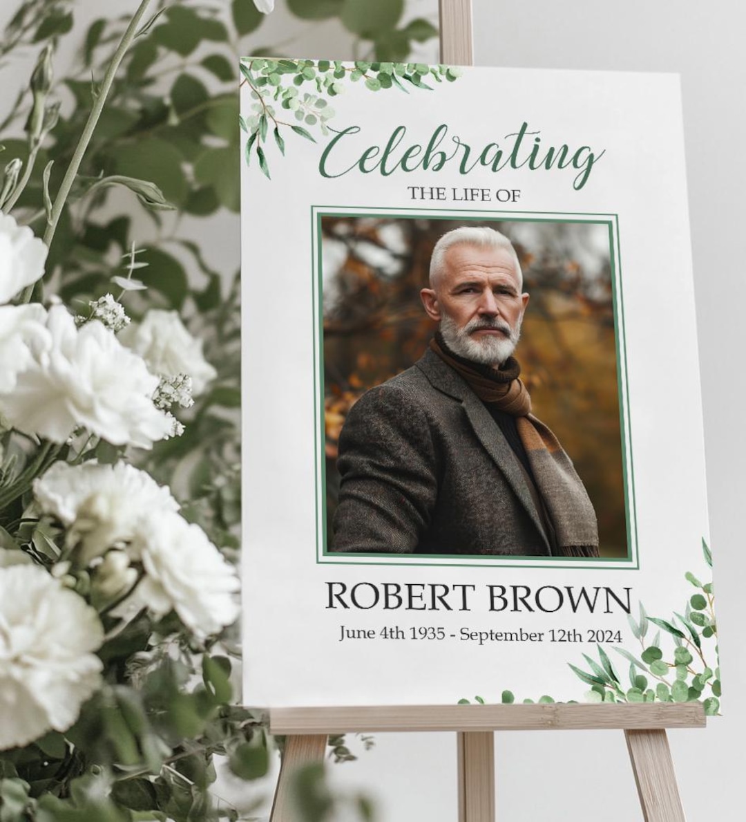 Personalized Memorial Welcome Sign: Celebration of Life, Funeral Poster ...