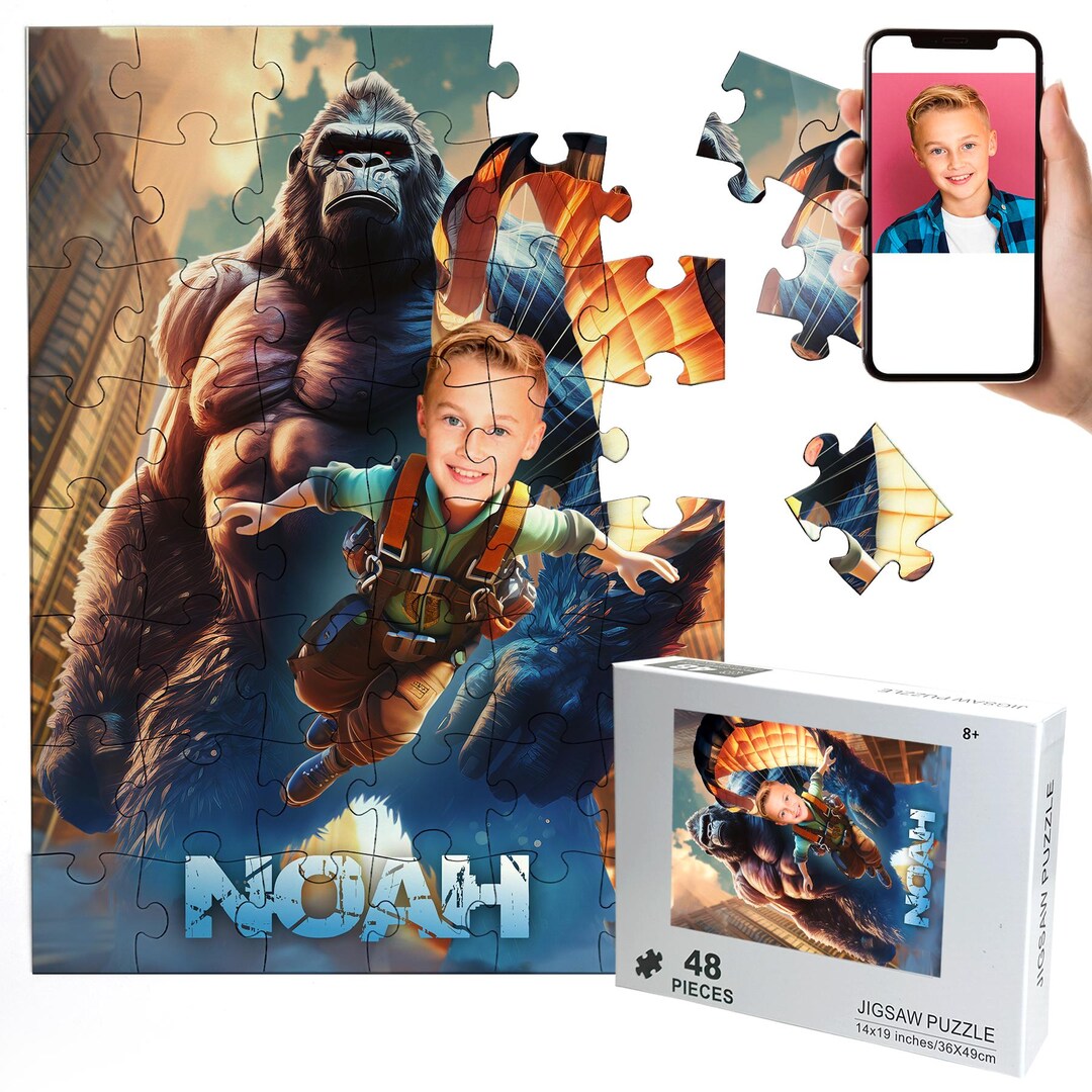 Custom Giant Monster Puzzle, Personalized Photo Gift for Boys - Etsy