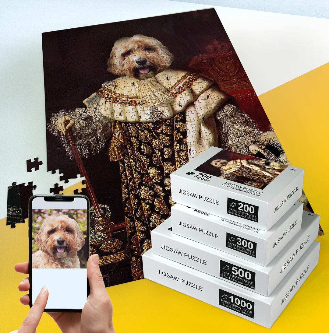 King Arthur Pet Portrait Puzzle From Pets Photos, Personalized Puzzles ...