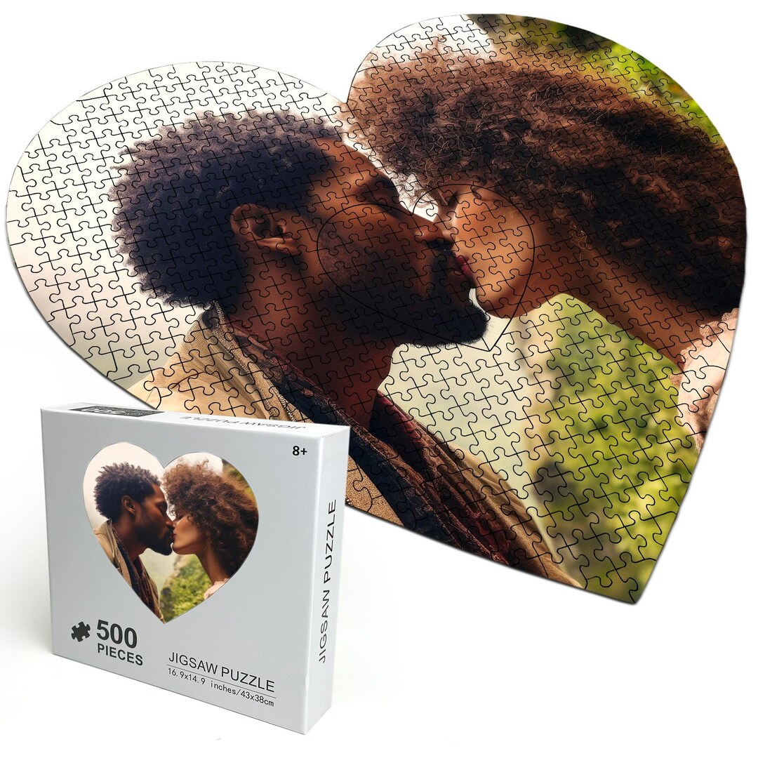 Heart Shaped Custom Puzzle Couples Gift, Personalized Puzzle 500 Piece ...