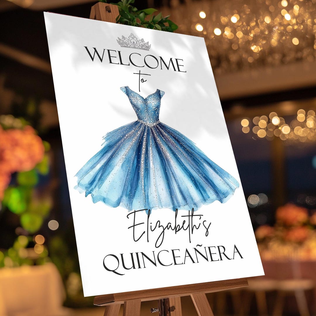 Personalized Quinceanera Sign, Happy Birthday Celebration Welcome Sign ...