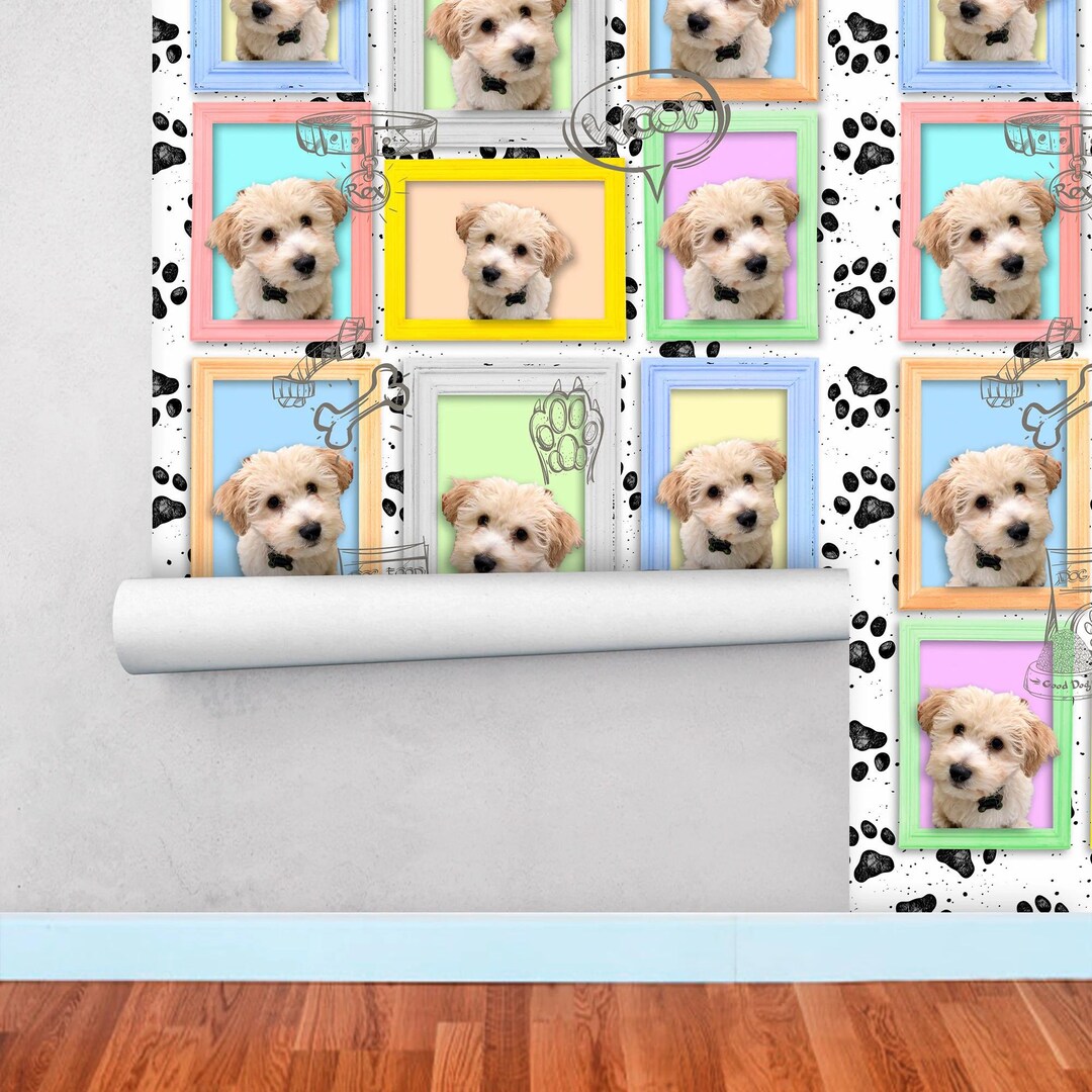 Pets Photo on Peel and Stick Wallpaper | Pet Portrait Custom Wallpaper ...