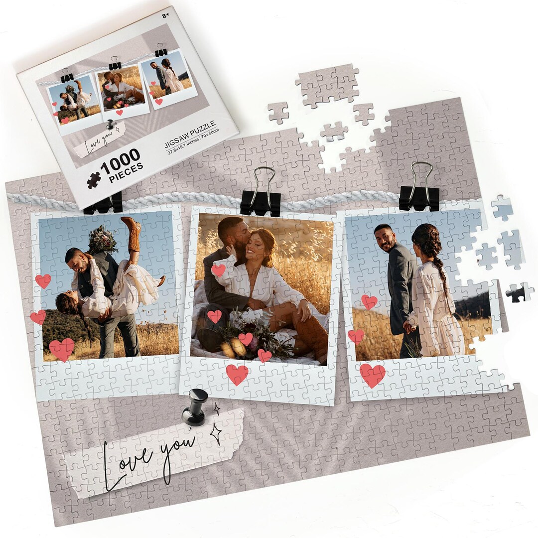 Custom Photo Collage Puzzle: Personalized Jigsaw Gift - Etsy