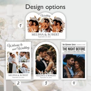 Custom Photo Wedding Welcome Sign: Acrylic, PVC or Paper With Easel - Etsy