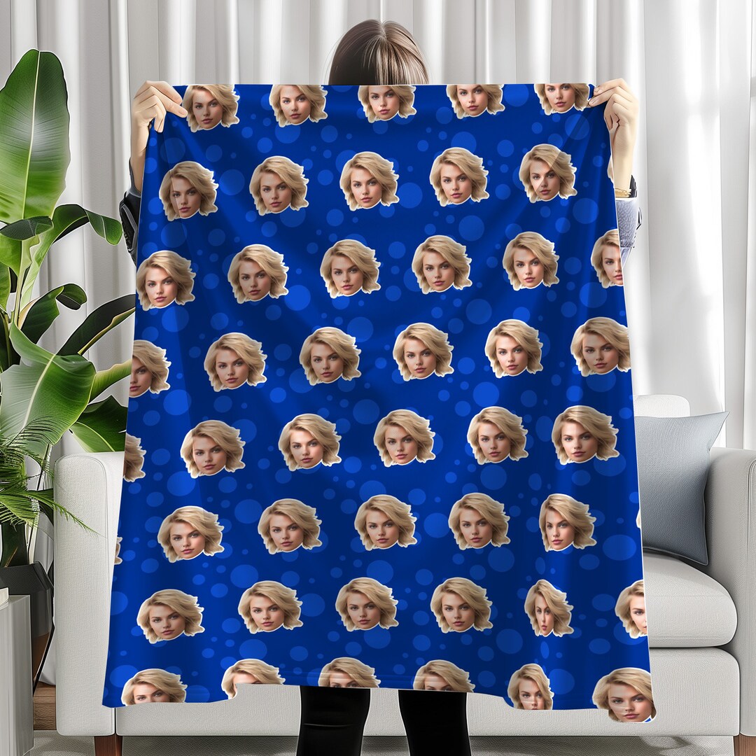 Custom Face Blanket: Personalized Photo Minky or Sherpa Throw - Etsy