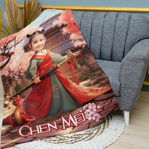 Fairy Tale Princess Blanket, Kids Custom Blanket Girl Gifts, Blanket ...