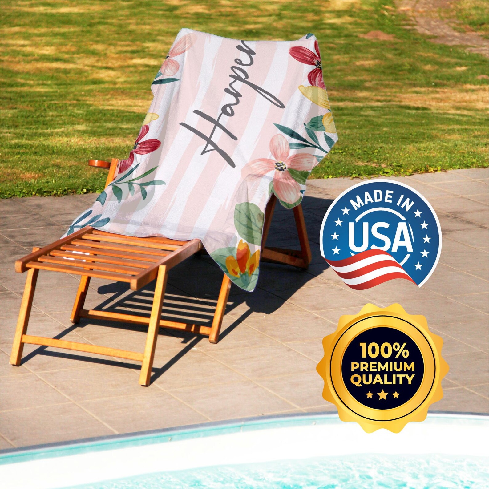 Custom Beach Towel Personalized Beach Towel With Your Name - Etsy