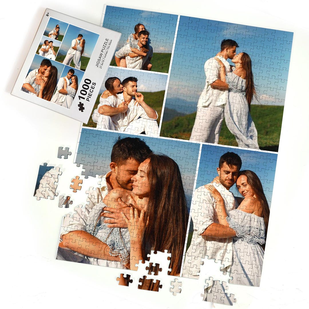 Five Photo Collage Personalized Puzzle 48 150 200 300 500 1000 Piece ...