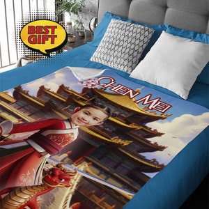 Fairy Tale Princess Blanket, Kids Custom Blanket Girl Gifts, Blanket ...