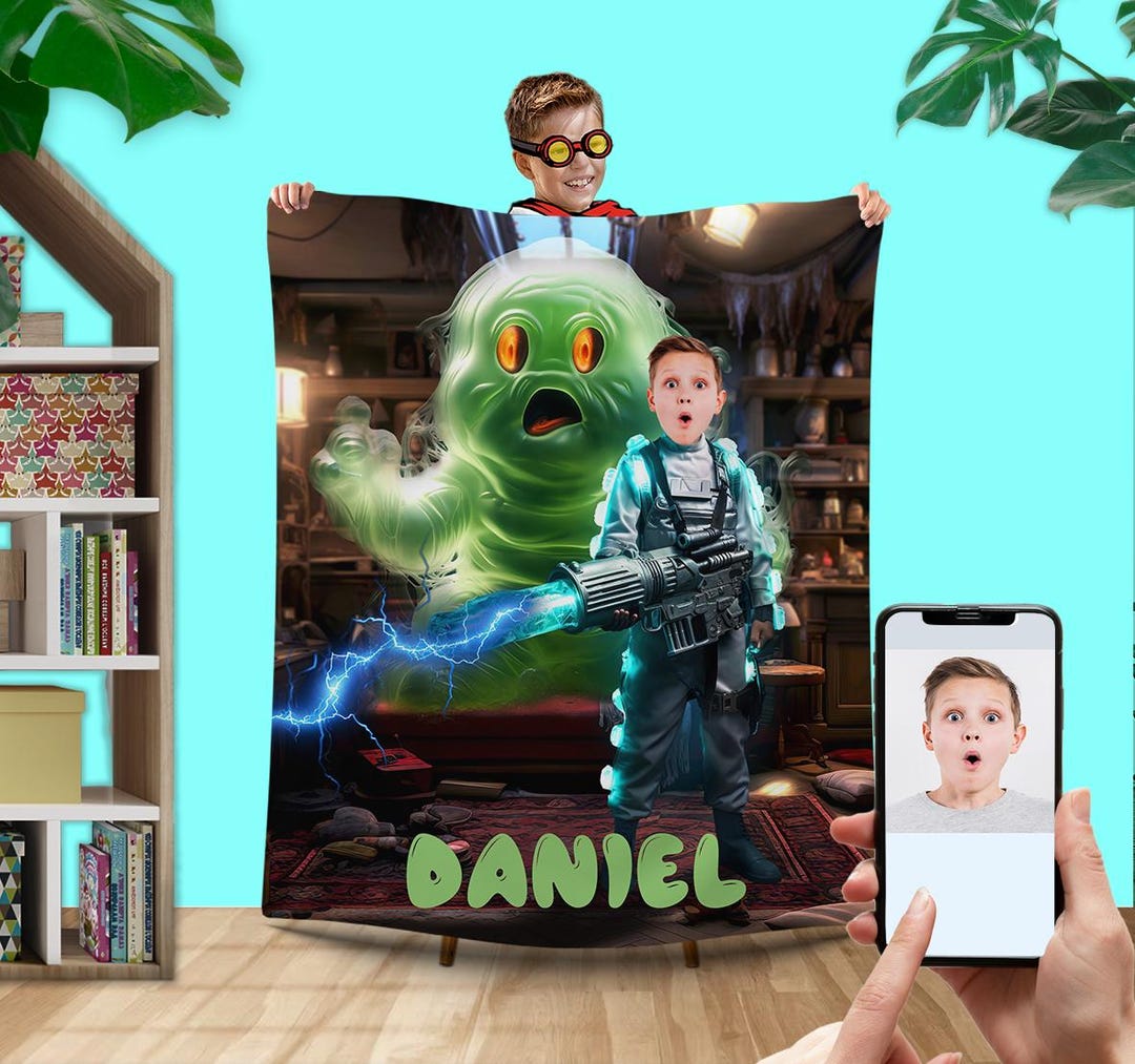 Child Custom Blanket With Pictures, Ghost Lovers Gifts, Personalized ...