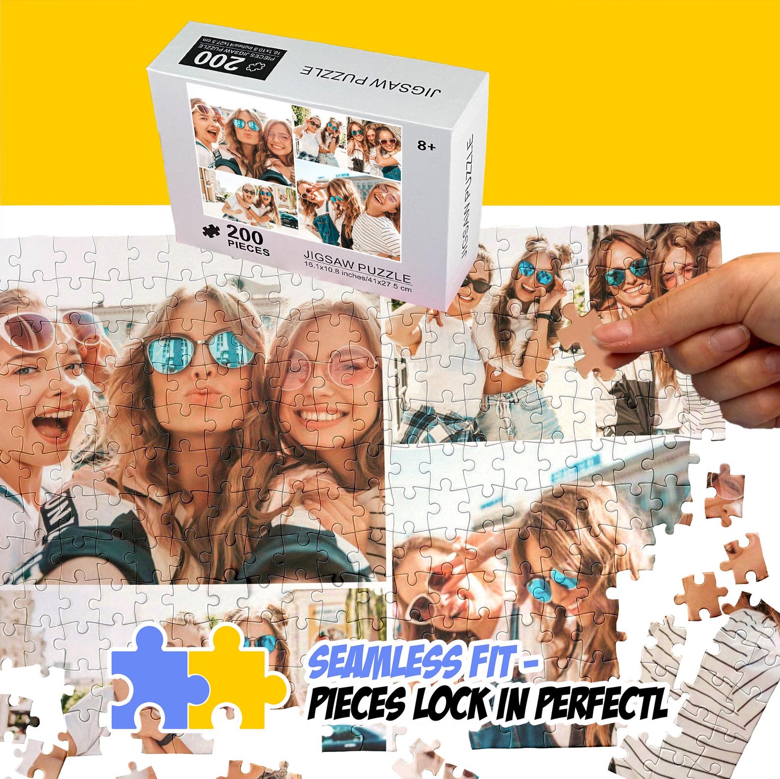 Custom 5-photo Collage Jigsaw Puzzle: Personalized Keepsake Gift - Etsy