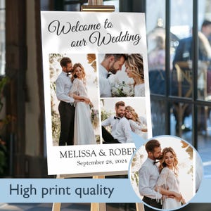 Custom Photo Wedding Welcome Sign: Acrylic, PVC or Paper With Easel - Etsy