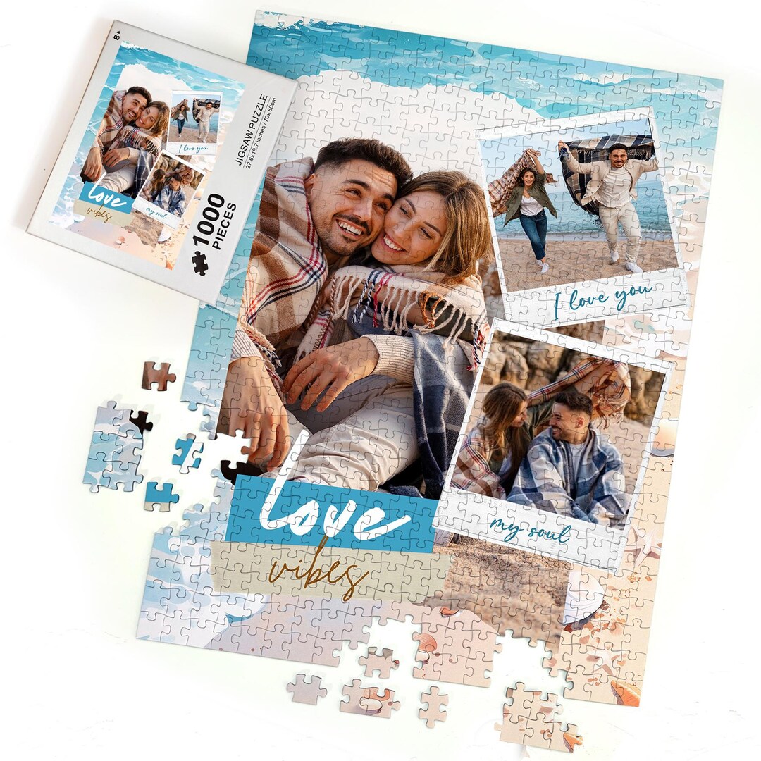 Personalized Couple Photo Collage Jigsaw Puzzle 48 150 200 300 500 1000 ...