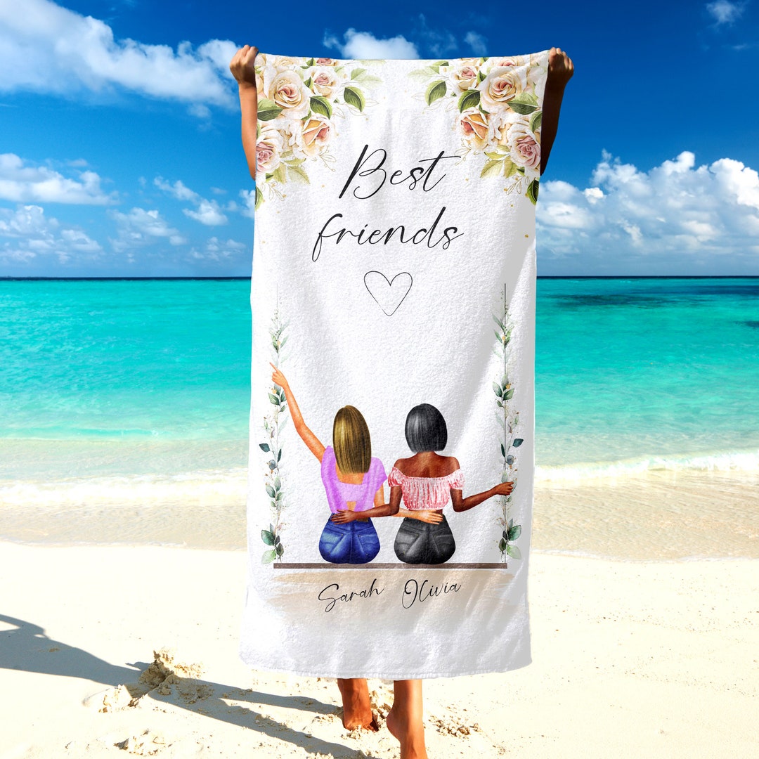 Best Friends Beach Towel, Custom Beach Towels for Friends ...