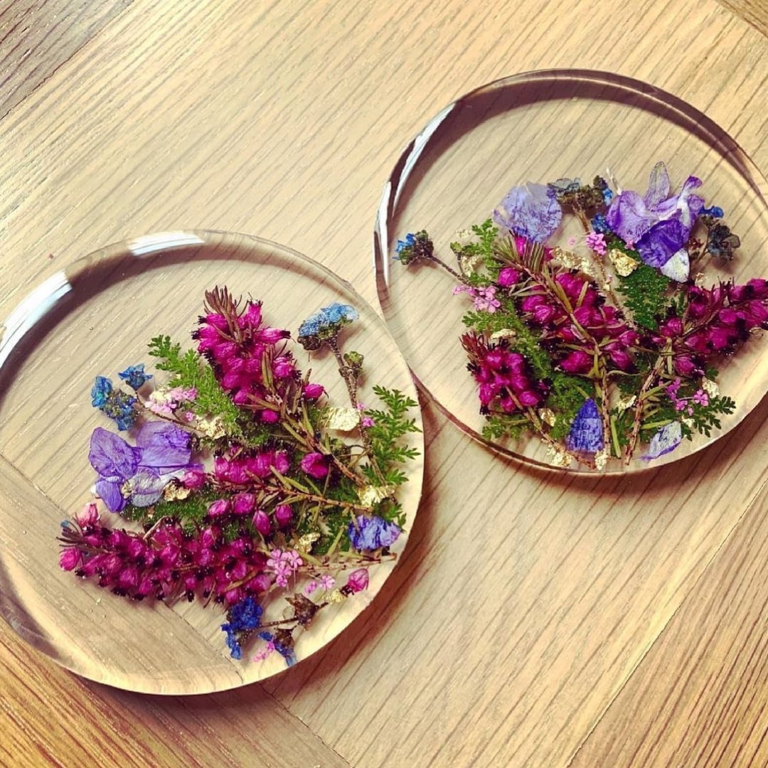Crystal Clear With Flowers Inside - Etsy