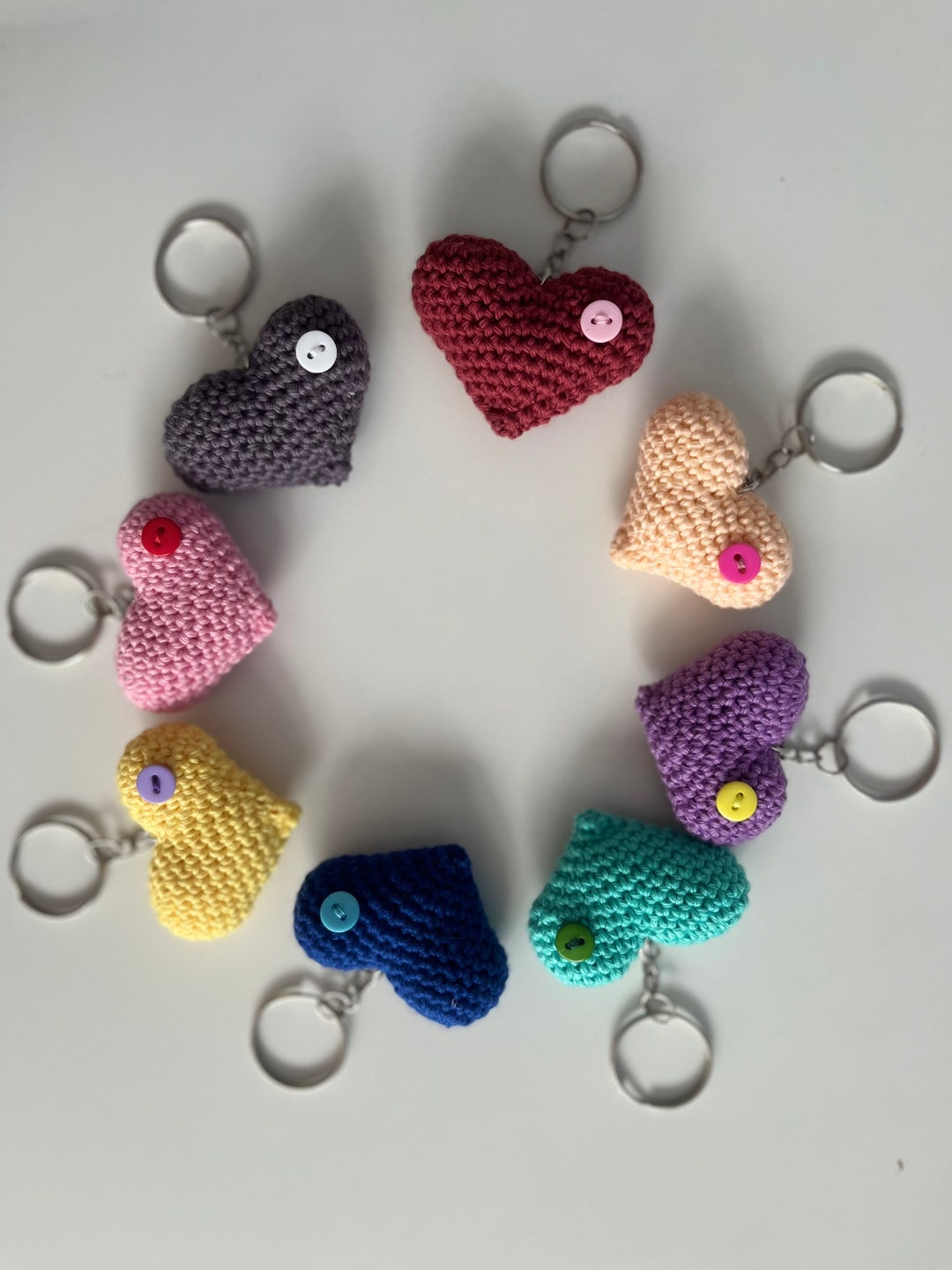 Love Heart Keyring - Etsy UK