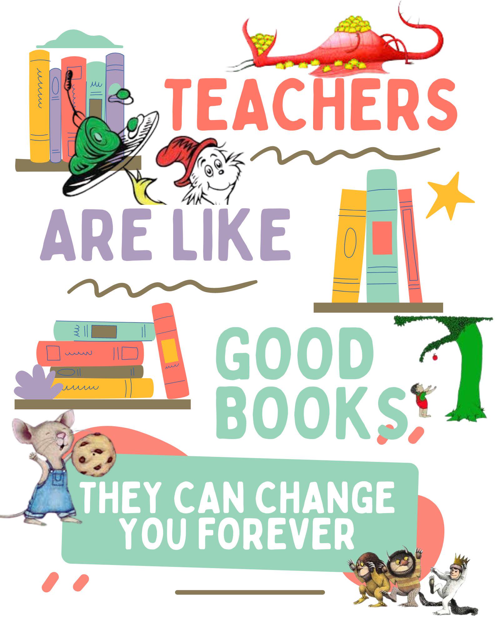 Children's Book Themed Teacher Appreciation Printable Bundle - Etsy