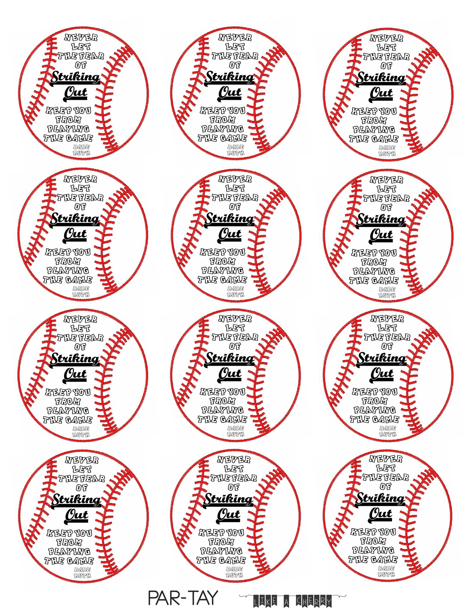 Baseball Team Gift Printable Tags - Etsy
