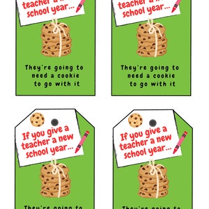 Back to School Teacher Gift Tags | Meet the Teacher Gift Idea | Instant ...