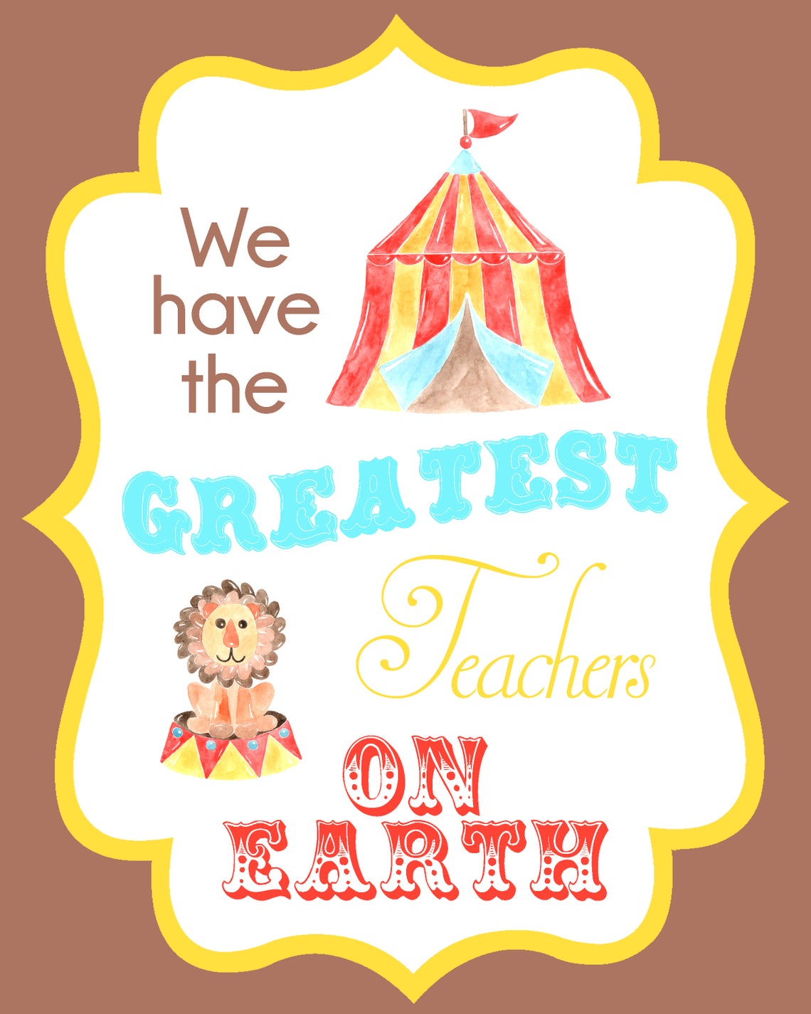 Circus Theme Teacher Appreciation Week Printable Bundle Includes 9 ...