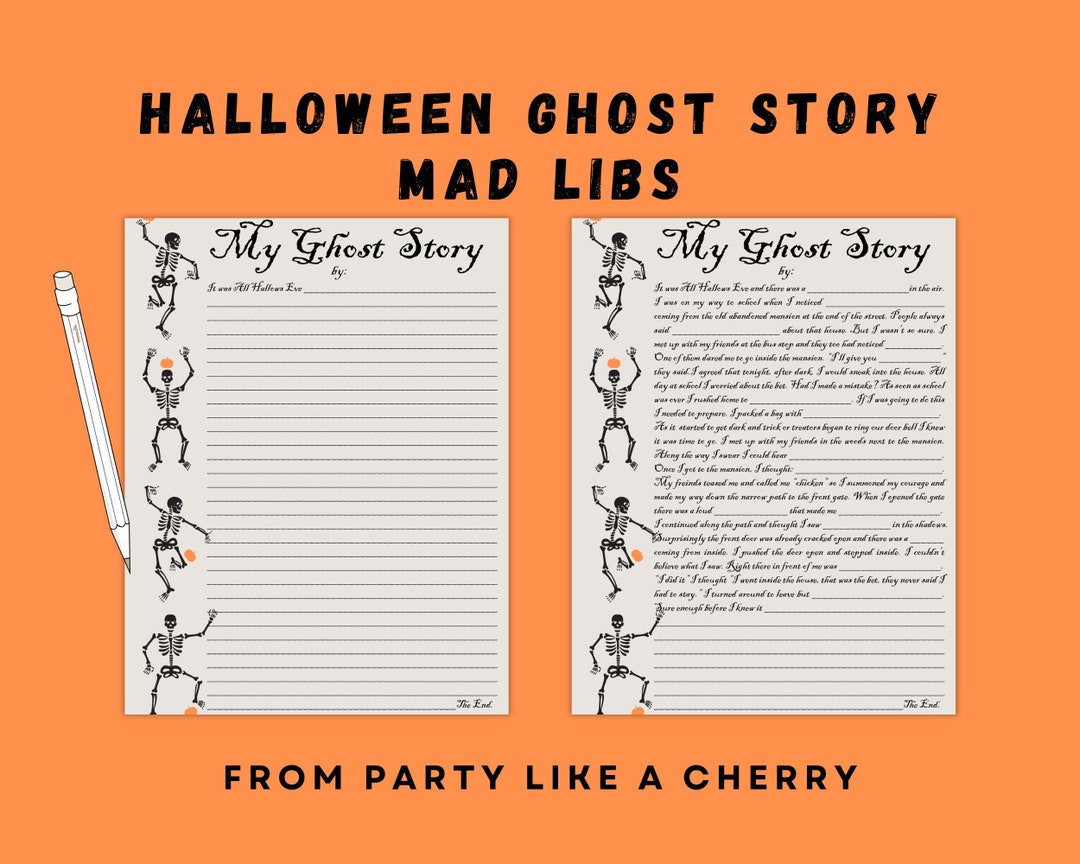 Ghost Story Template | Halloween Mad Libs | Fun Printable Game | Great ...