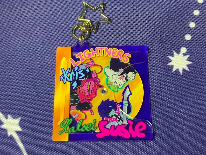 Deltarune Chapter 3 Rock Band Spinning CD Keychain - Etsy