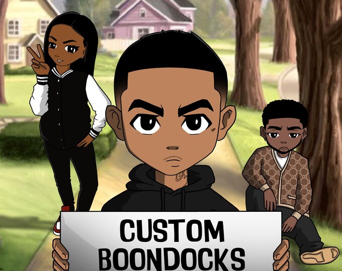 I Will Draw You as Boondocks Character Birthday Gift Anniversary Couple ...