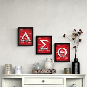 12x16 3 Piece Delta Sigma Theta Symbols Backdrop Artwork, Sorority ...
