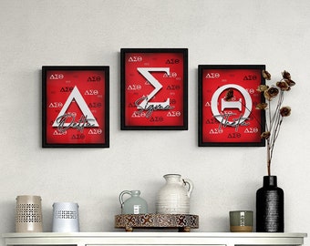Delta Sigma Theta Inspired Wall Art - Etsy