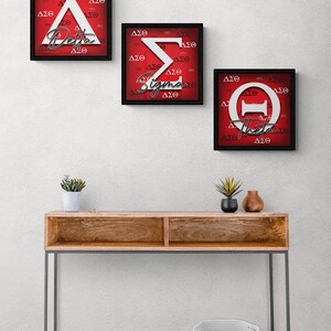 6x6 3 Piece Delta Sigma Theta Symbols Backdrop Artwork, Sorority Gifts ...