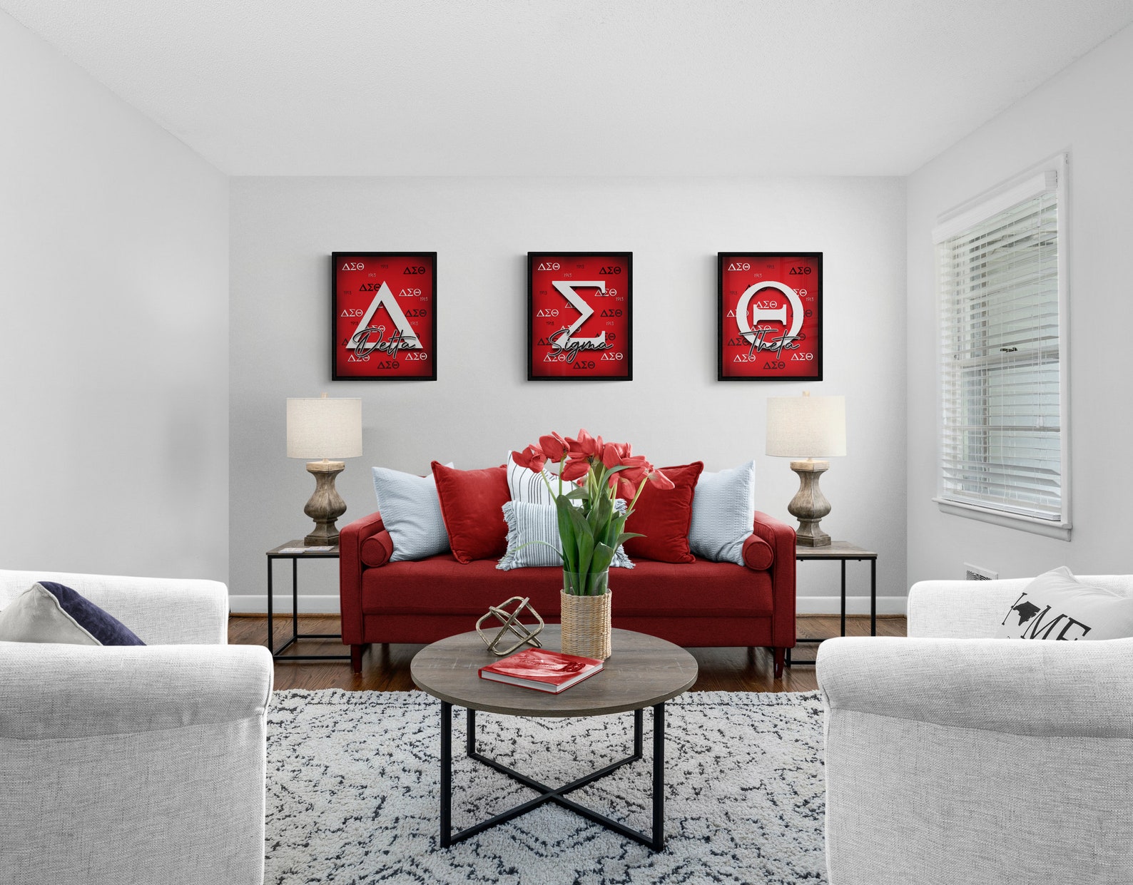 16x20 3 Piece Delta Sigma Theta Symbols Backdrop Artwork - Etsy