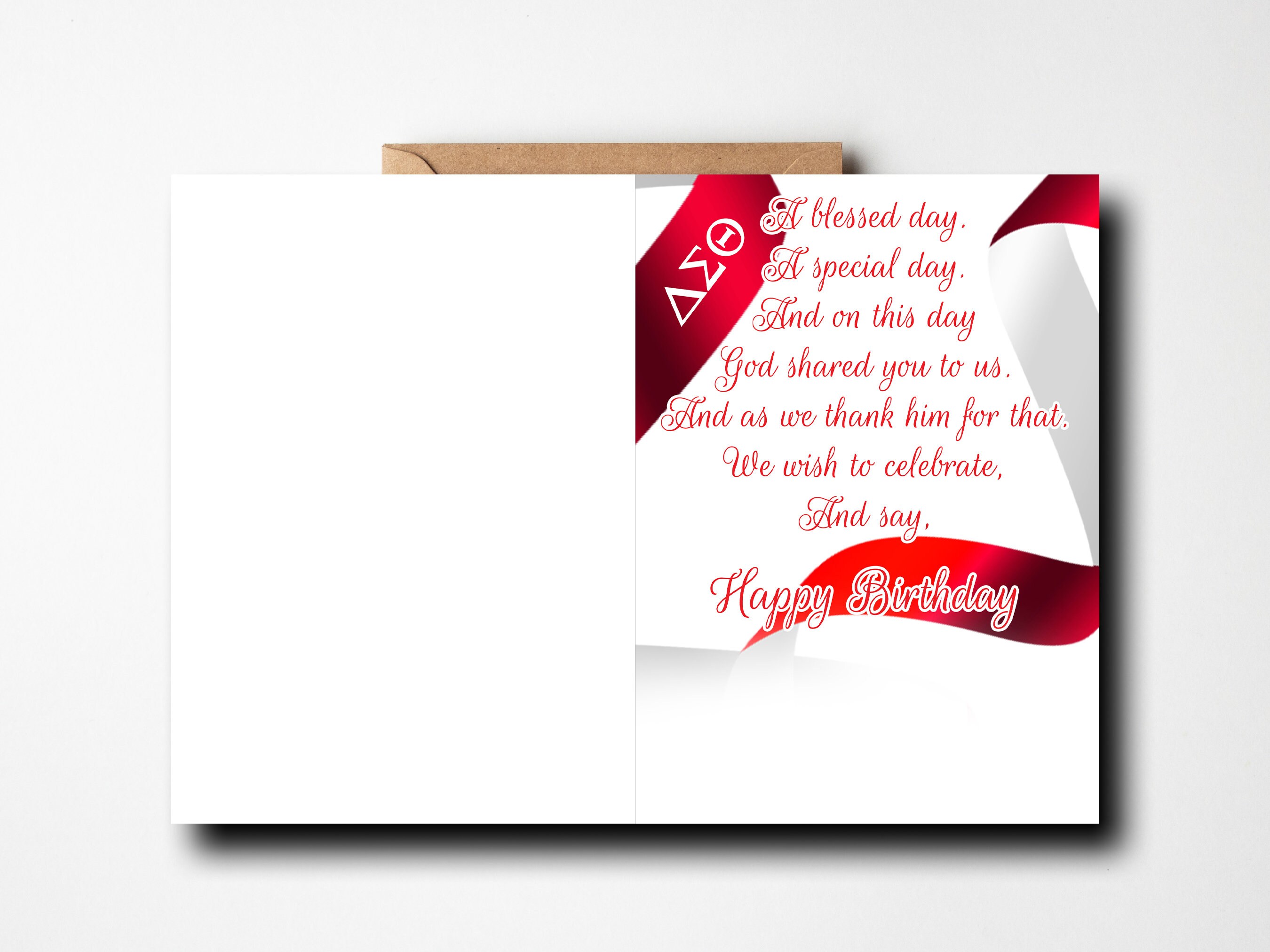 Happy Birthday Delta Sigma Theta, Outside and Inside of Card, Printable ...