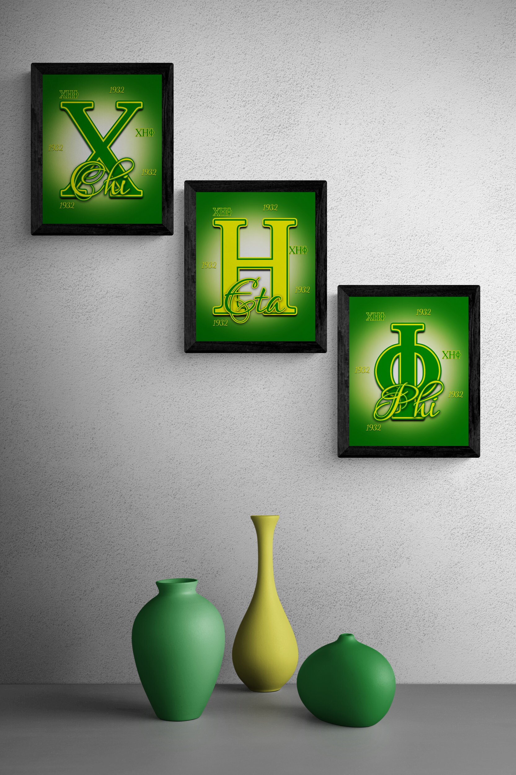 8x10 3 Piece Chi Eta Phi Symbols Artwork, Printable Art, Sorority Gifts ...