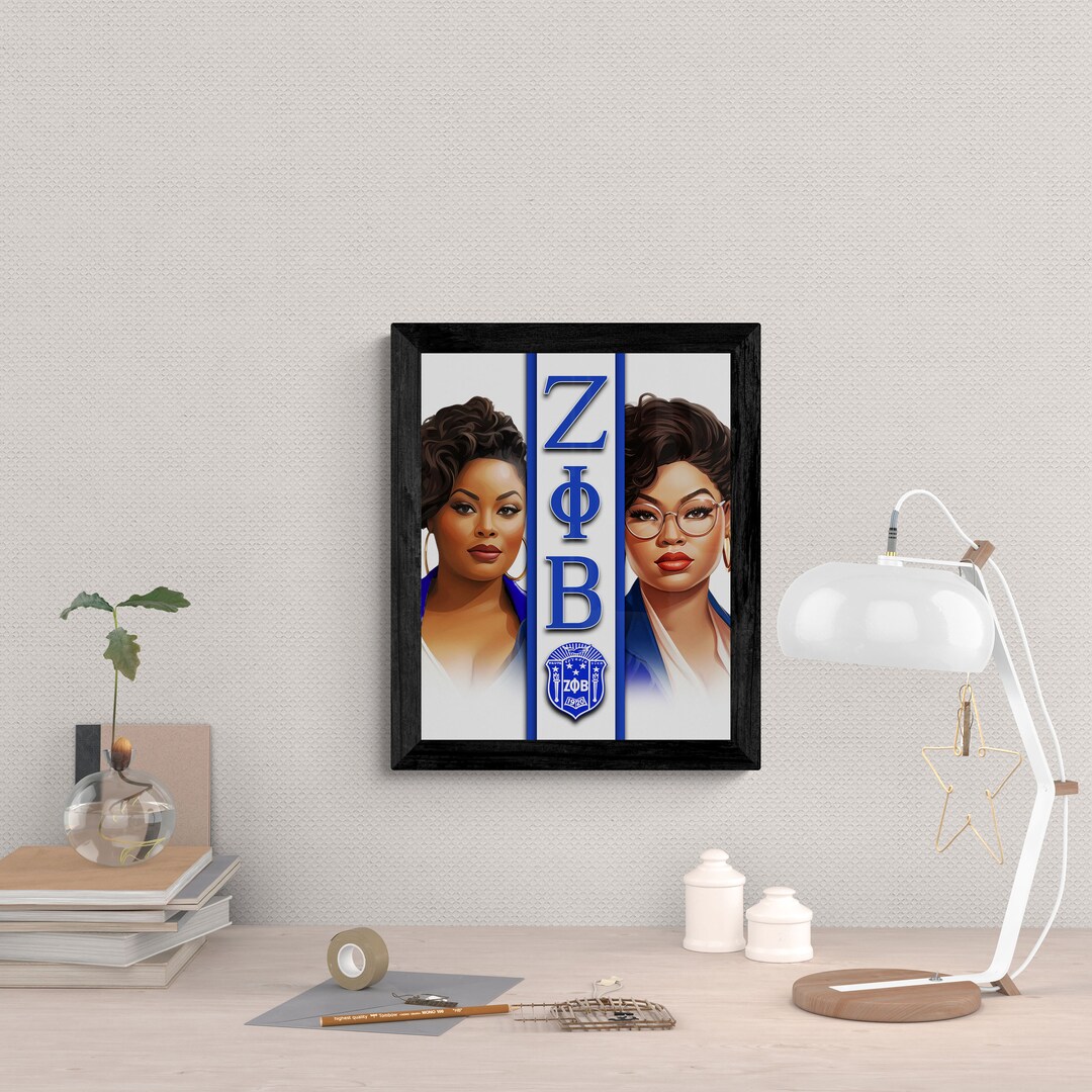 16x20 Zeta Phi Beta 2 Ladies Centered Zeta Artwork, Digital Print, Gift ...